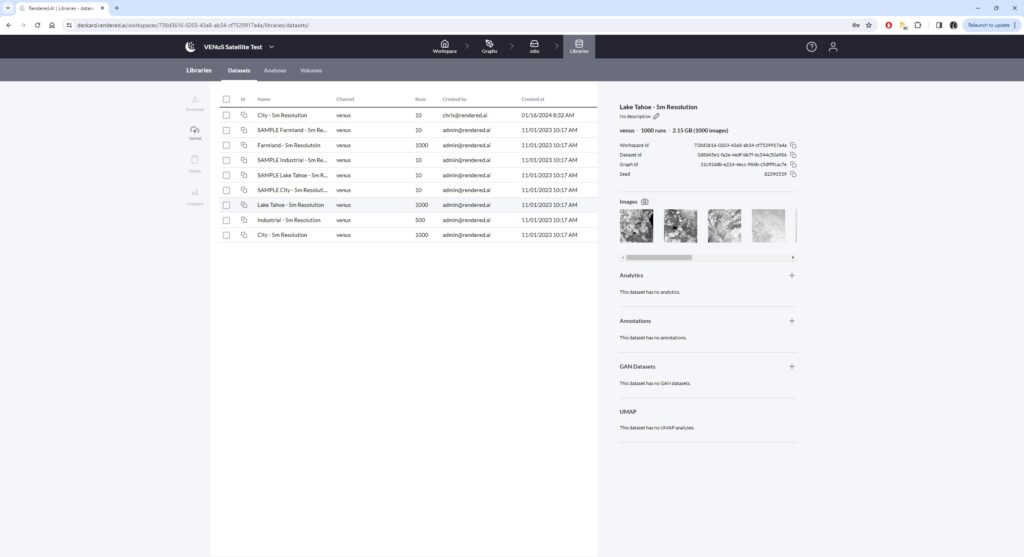 Generate Simulated Satellite Imagery for VENuS with Rendered.ai